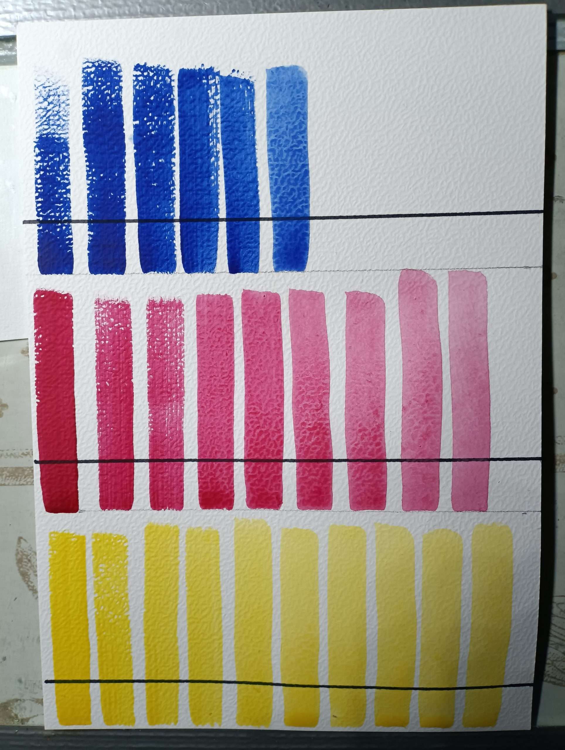 gouache 1er exercice | Créer avec Cindy